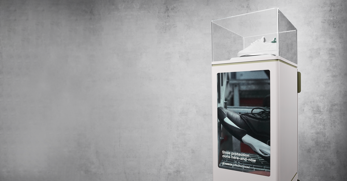 In-store footwear protection treatment | Imbox Protection